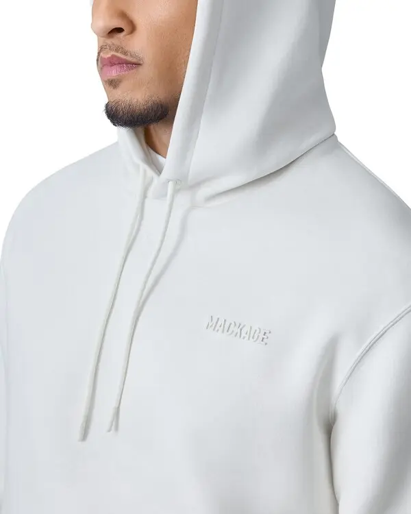 Mackage Kolton Double-face Jersey Logo Hoodie - Cream