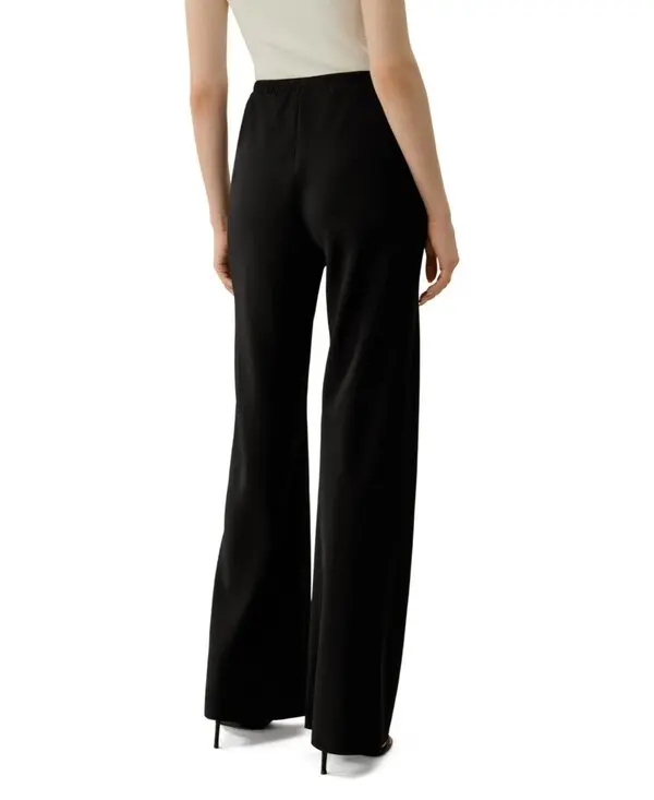Lilysilk Bias Cut Straight Leg Silk Trousers - Black