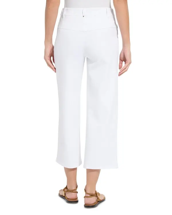 Lyssé Willa Scallop Studded High Rise Crop Jeans