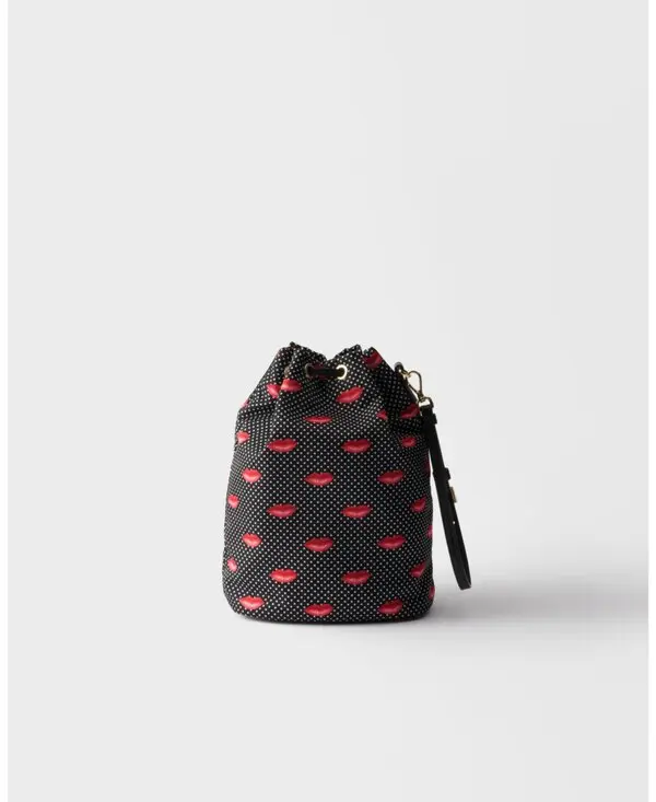Prada Printed Re-nylon Pouch - Black