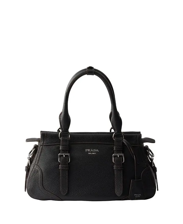 Prada Leather Tote Bag - Black
