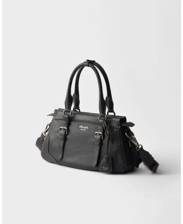 Prada Leather Tote Bag - Black
