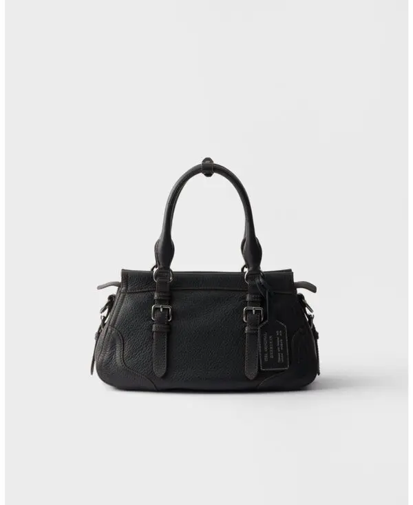 Prada Leather Tote Bag - Black