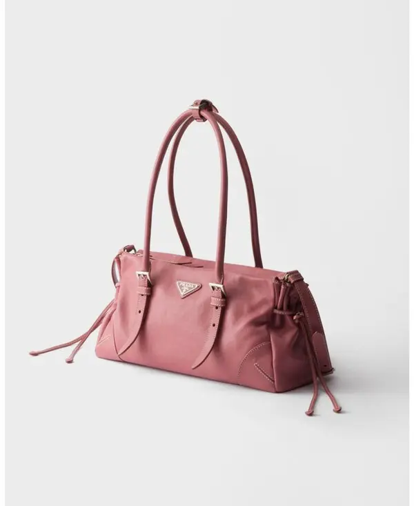 Prada Medium Antiqued Leather Tote Bag - Pink