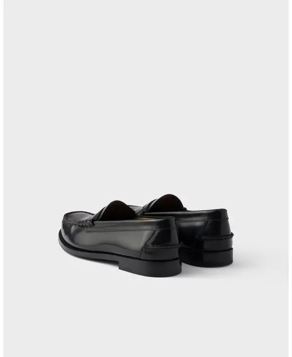 Prada Brushed Leather Loafers