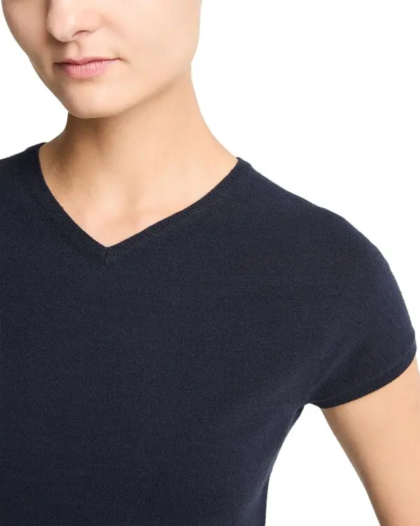 Vince High V Neck Tee - Eclipse