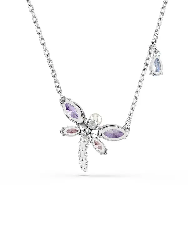 SWAROVSKI Ariana Grande X Crystal Dragonfly Pendant Necklace - Pink