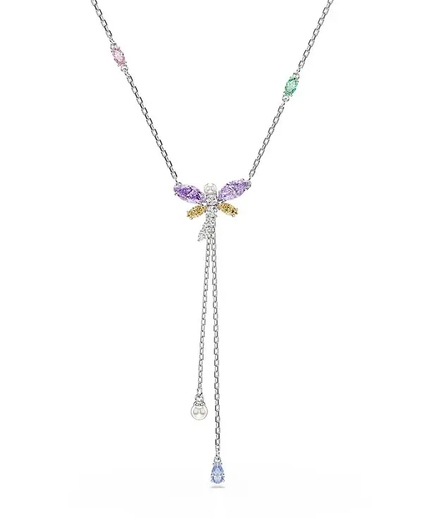 SWAROVSKI Ariana Grande X Crystal Dragonfly Lariat Necklace - Multicolored