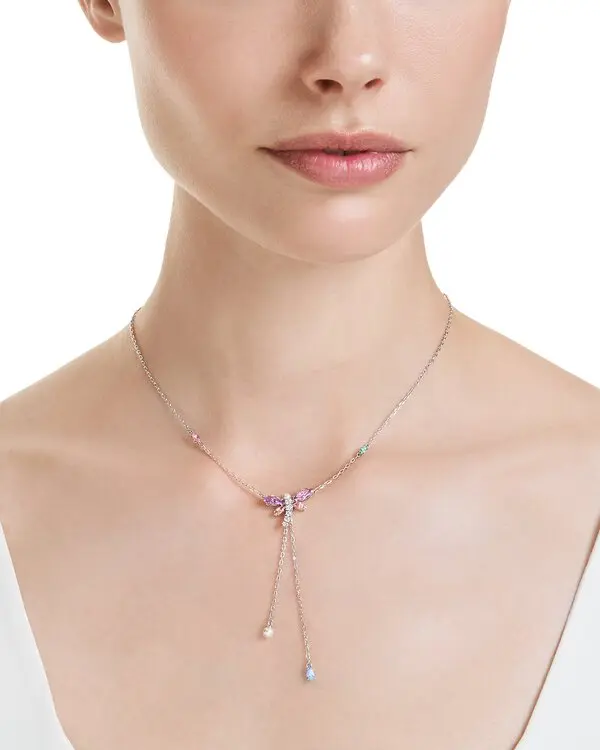 SWAROVSKI Ariana Grande X Crystal Dragonfly Lariat Necklace - Multicolored