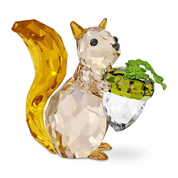 SWAROVSKI Idyllia Collection Squirrel And Acorn Crystal Figurine - No Color