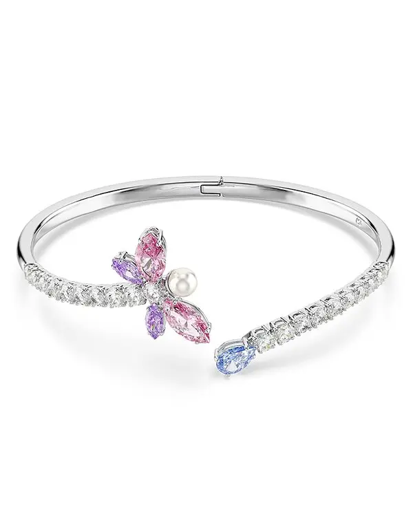 SWAROVSKI Ariana Grande X Crystal Dragonfly Bangle - Pink