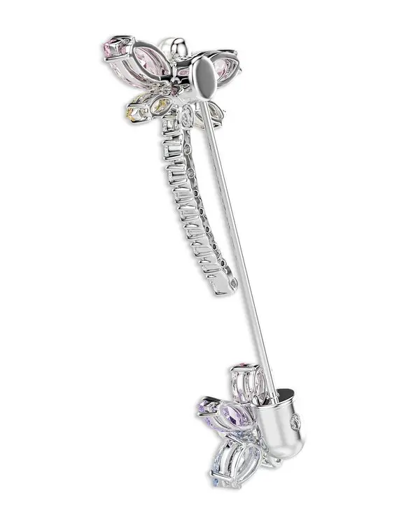 SWAROVSKI Ariana Grande X Crystal Dragonfly & Flower Brooch - Multicolored