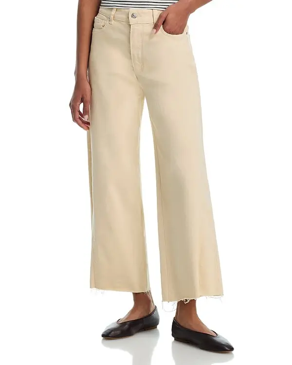 Paige Anessa High-rise Wide-leg Jeans - Buttery Yellow