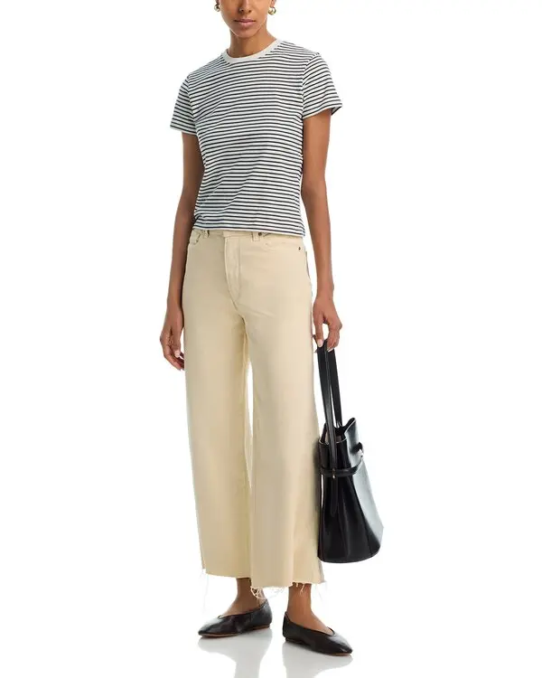 Paige Anessa High-rise Wide-leg Jeans - Buttery Yellow