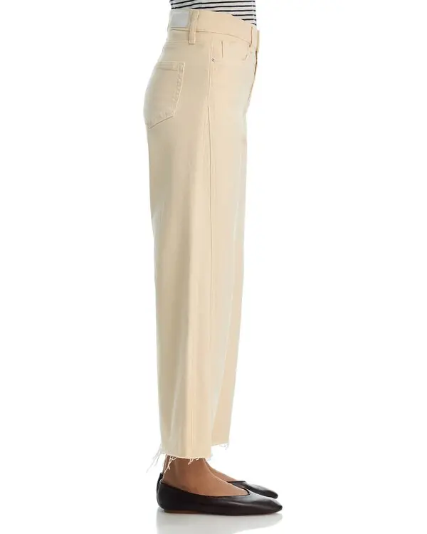 Paige Anessa High-rise Wide-leg Jeans - Buttery Yellow