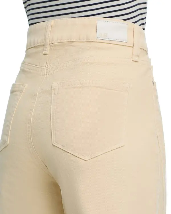 Paige Anessa High-rise Wide-leg Jeans - Buttery Yellow