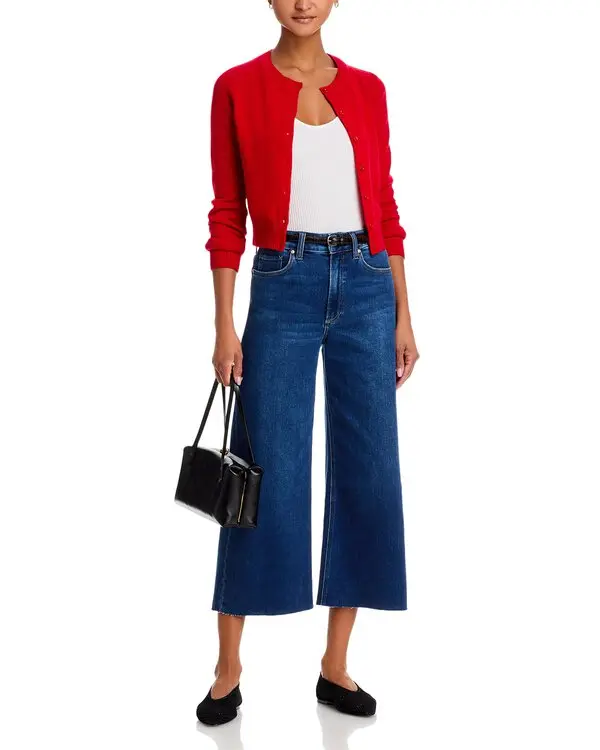 Paige Anessa High-rise Wide-leg Jeans - Venetian Breeze
