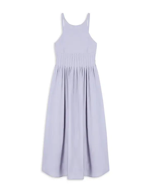 Emporio Armani Poplin Smocked Sleeveless Dress