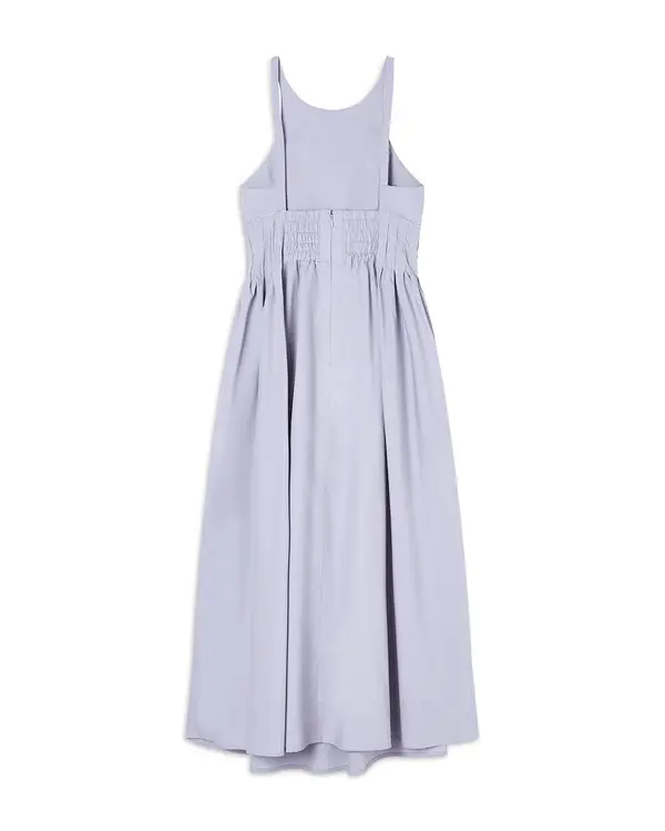 Emporio Armani Poplin Smocked Sleeveless Dress