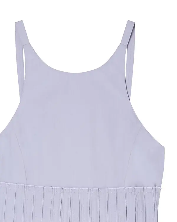 Emporio Armani Poplin Smocked Sleeveless Dress