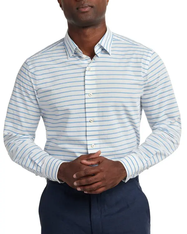 David Donahue Barre Stripe Shirt