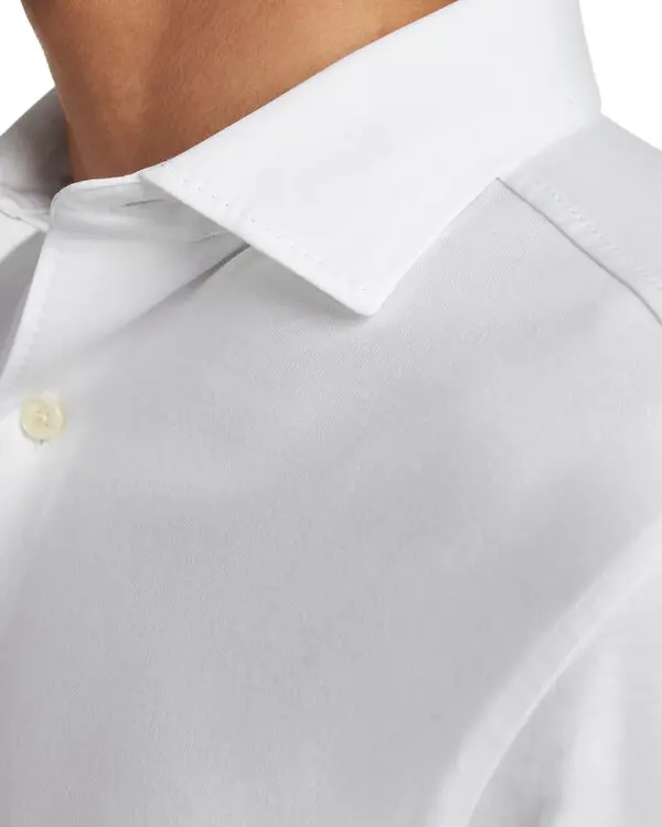 David Donahue Cotton Knit Shirt - White
