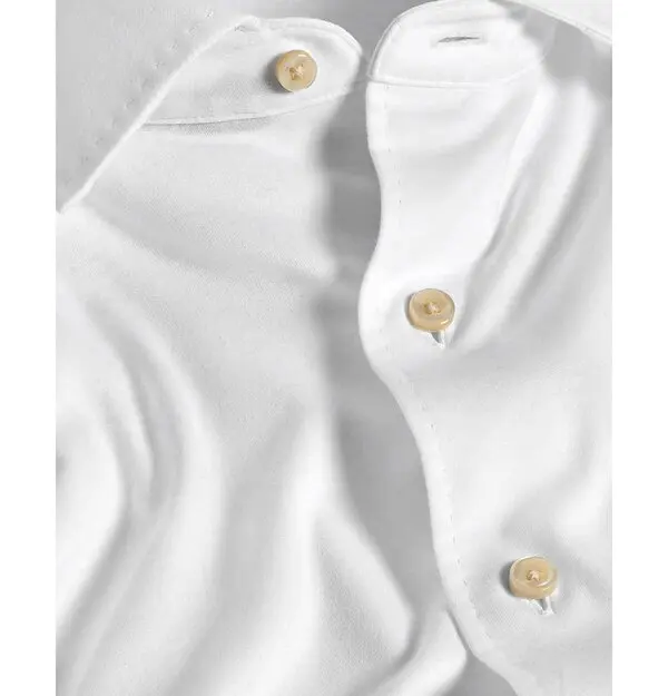 David Donahue Cotton Knit Shirt - White