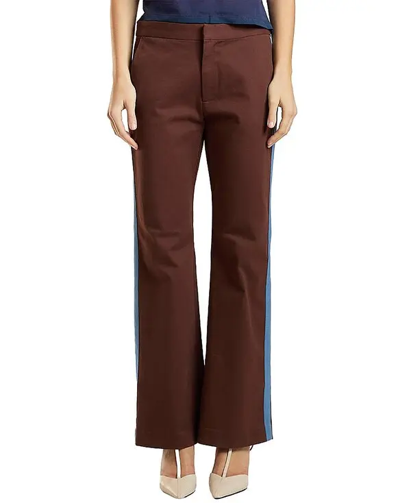 Cynthia Rowley Cotton Cropped Flared Pants - Brown