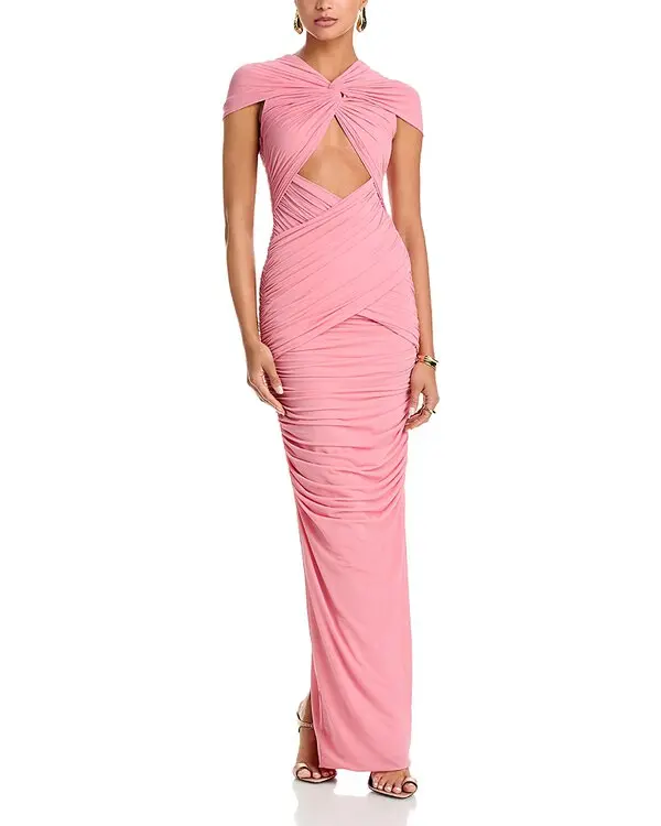 Ronny Kobo Nasha Front Cutout Dress - Blush