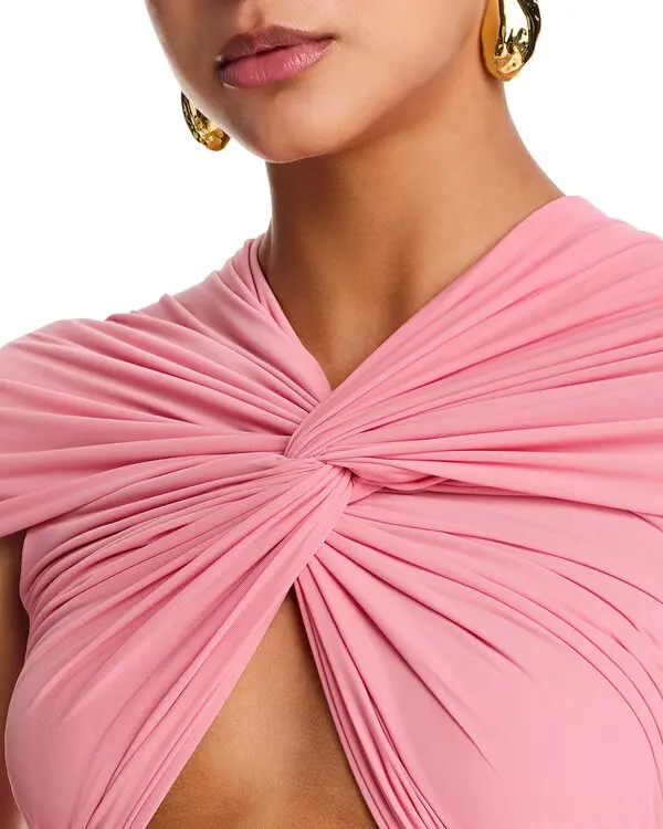 Ronny Kobo Nasha Front Cutout Dress - Blush
