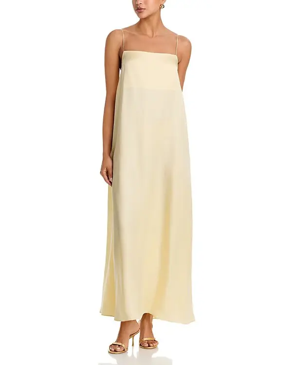 ANINE BING Mae Square Neck Slip Dress - Yellow