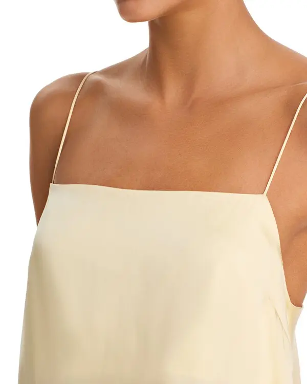 ANINE BING Mae Square Neck Slip Dress - Yellow