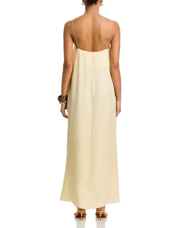 ANINE BING Mae Square Neck Slip Dress - Yellow