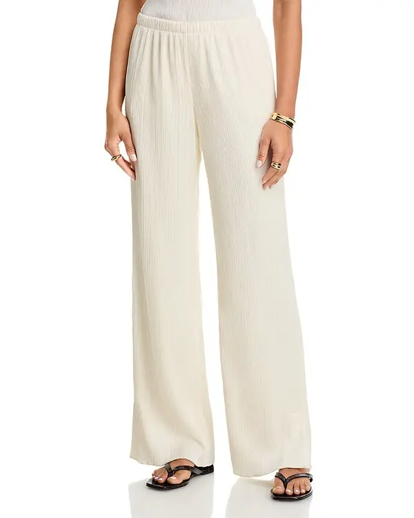ANINE BING Aden Textured Pants - Cream