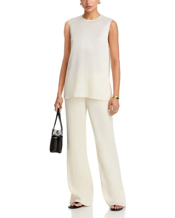 ANINE BING Aden Textured Pants - Cream
