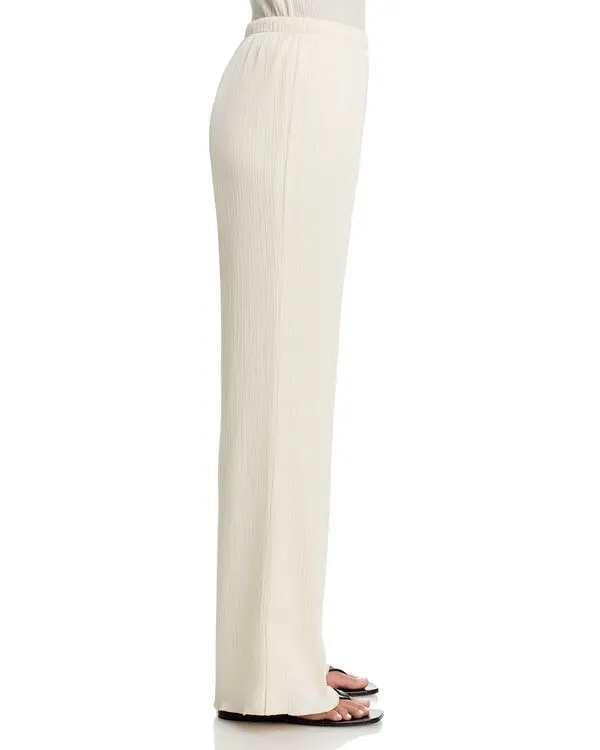 ANINE BING Aden Textured Pants - Cream