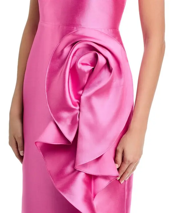 Theia Marla Sculptural Drape Dress