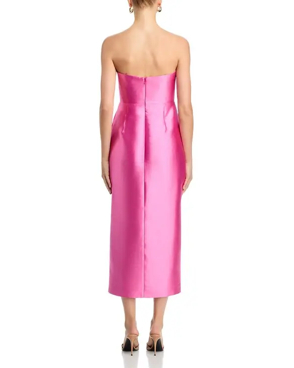 Theia Marla Sculptural Drape Dress