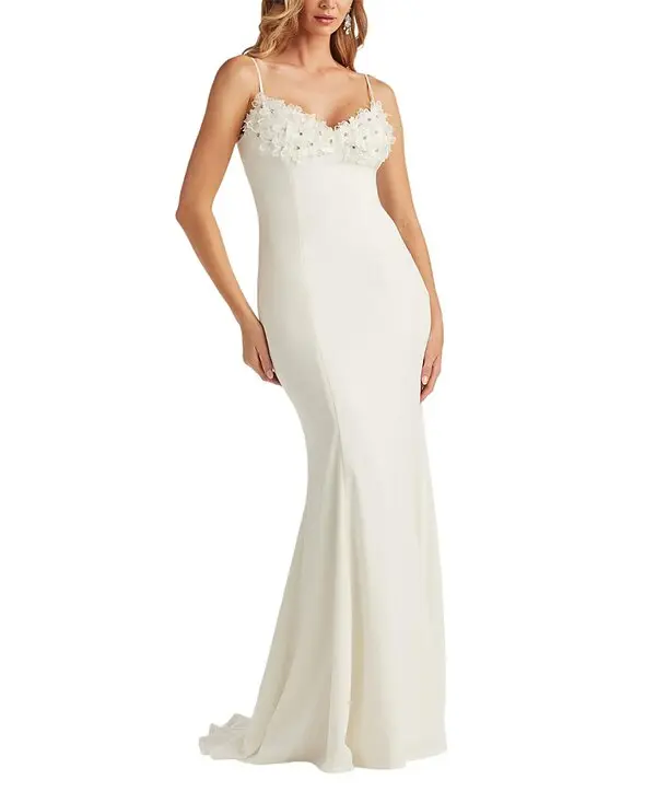 Tadashi Shoji Embellished Gown - Ivory
