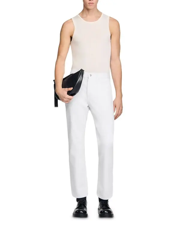 Sandro Regular Raw Jeans - White