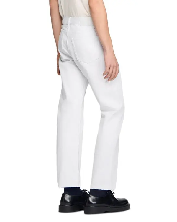 Sandro Regular Raw Jeans - White