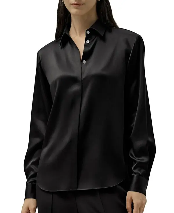 Lilysilk X Lydia Tomlinson Bianca Shirt - Black