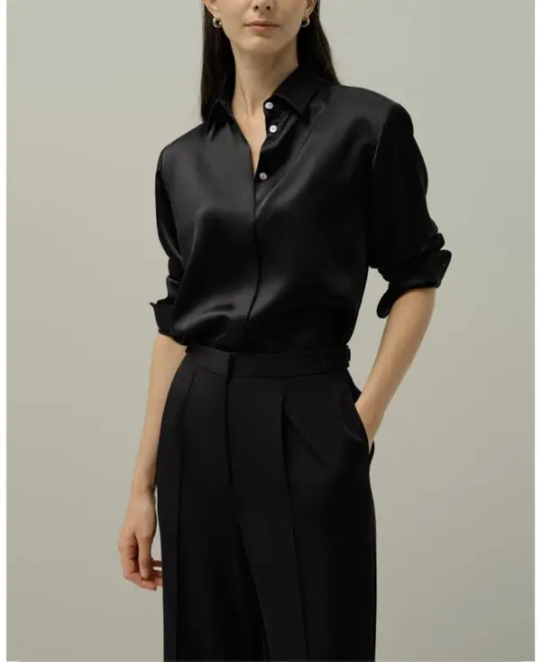 Lilysilk X Lydia Tomlinson Bianca Shirt - Black