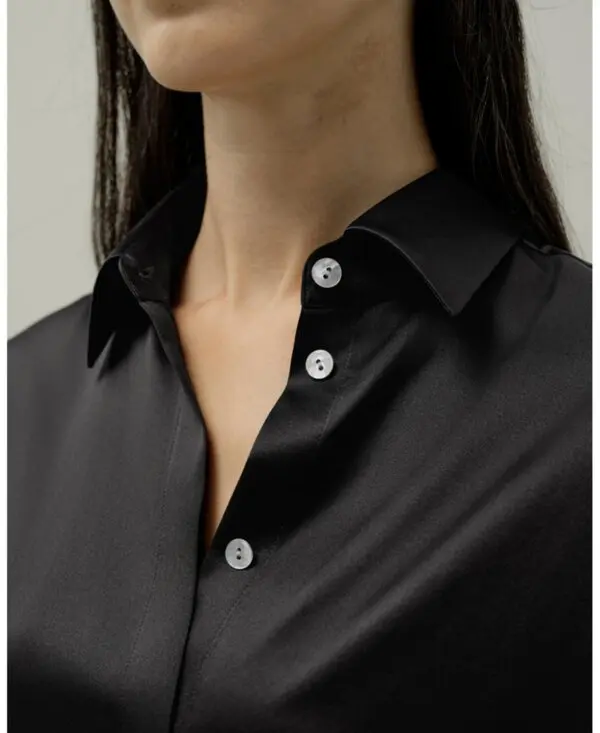 Lilysilk X Lydia Tomlinson Bianca Shirt - Black