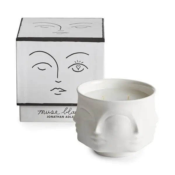 Jonathan Adler Muse Blanc Ceramic Candle