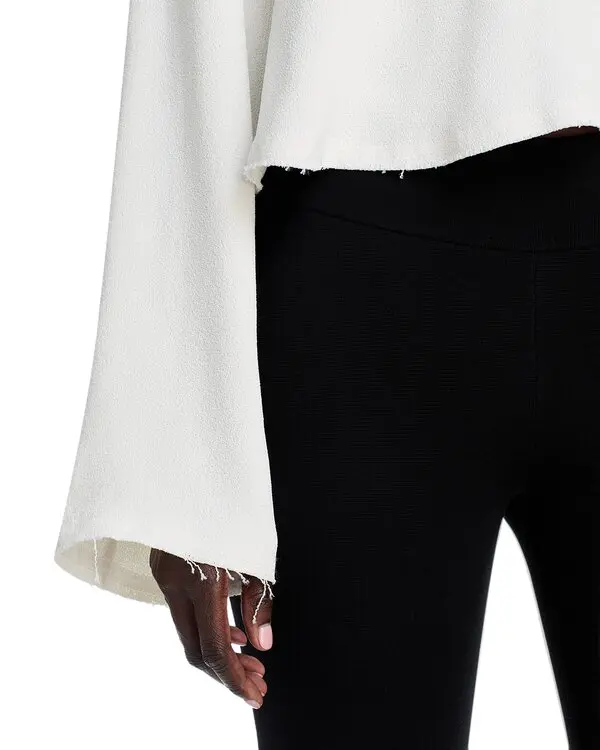 TOTEME Cropped Sable Blouse - Macadamia