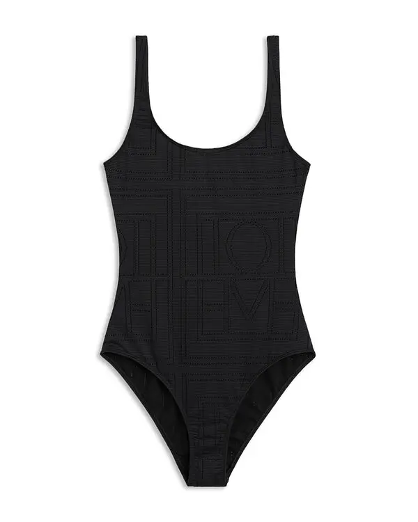 TOTEME Monogram One-piece Swimsuit - Black