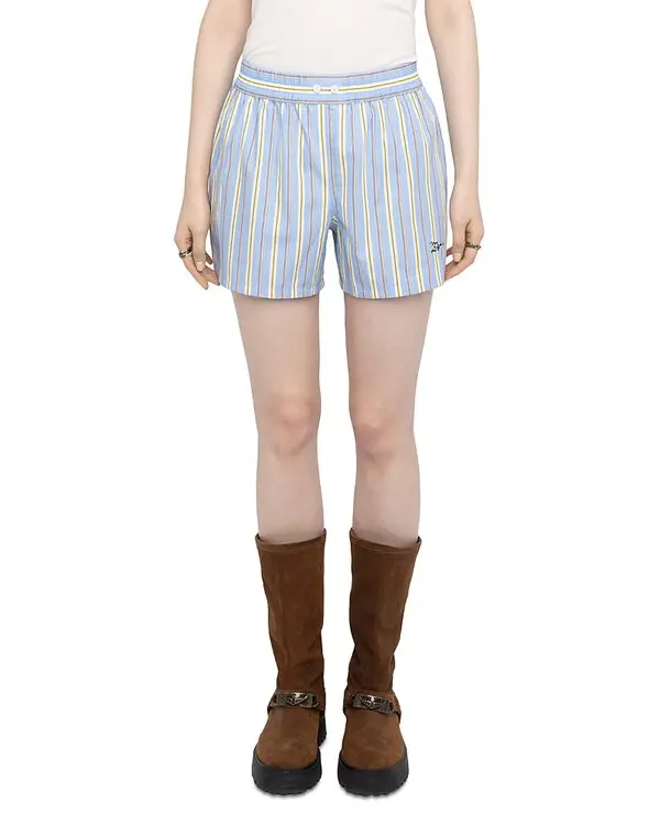 Zadig&Voltaire Pax Striped Cotton Shorts - Sixtine