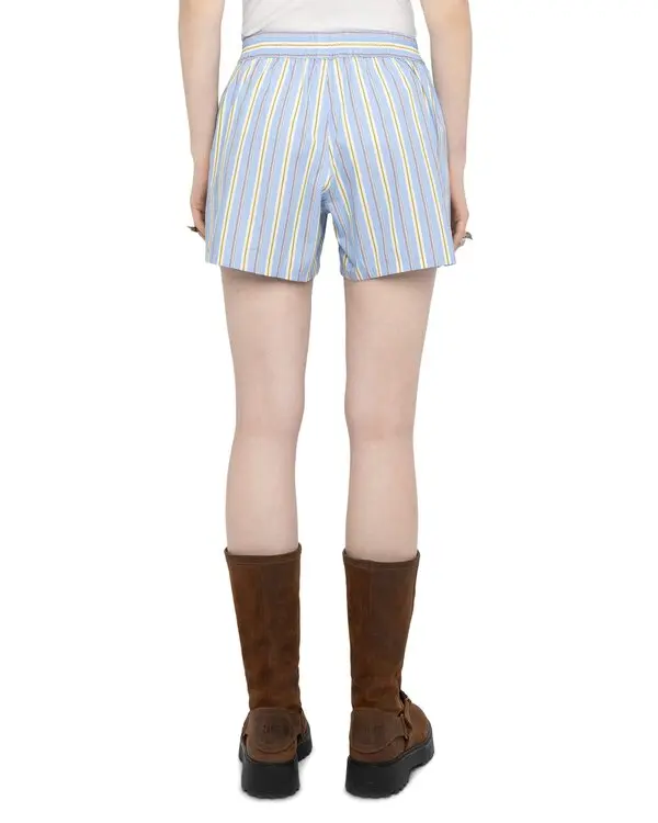 Zadig&Voltaire Pax Striped Cotton Shorts - Sixtine