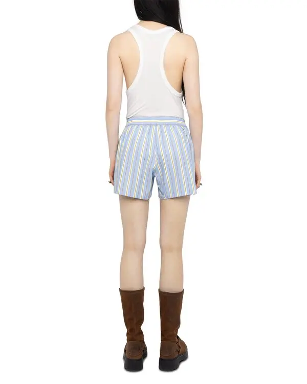 Zadig&Voltaire Pax Striped Cotton Shorts - Sixtine